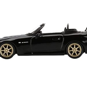 Truescale Miniatures S2000 (AP2) Mugen Convert. Berlina Black with Carbon Hood & Gold Wheels Ltd Ed to 3600 pcs 1/64 Diecast Model Car by True Scale Miniatures MGT00309