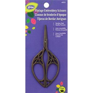 loran 40021 vintage embroidery scissor with oval design, 4.25-inch