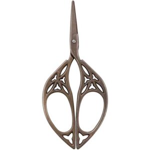 LoRan 40021 Vintage Embroidery Scissor with Oval Design, 4.25-Inch