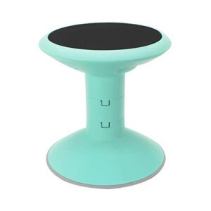 storex wiggle stool – active flexible seating for classroom and home study, adjustable 12-18 inch height, teal (00306u01c)