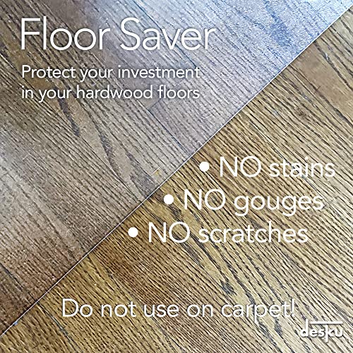 DESKU Office Desk Chair Mat – PVC Mat for Hard Floor Protection, Clear, 46 Inches x 60 Inches, Made in The USA, Home Office Supplies