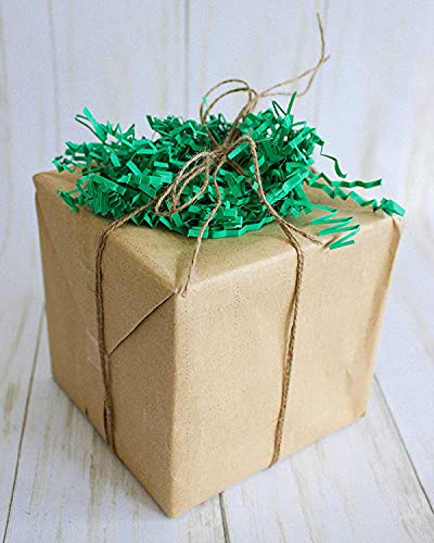 MagicWater Supply Crinkle Cut Paper Shred Filler (4 oz) for Gift Wrapping & Basket Filling - Green