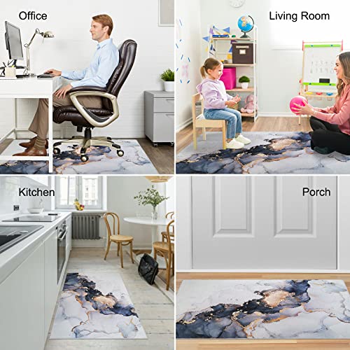 Anidaroel Office Chair Mat for Hardwood Floor, 36"X48" Chair Rugs Floor Protectors, Desk Chair Mat for Rolling Chair, Computer Chair Mat with Anti-Slip, Low Pile Carpet Mats for Home Office