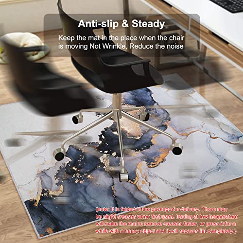 Anidaroel Office Chair Mat for Hardwood Floor, 36"X48" Chair Rugs Floor Protectors, Desk Chair Mat for Rolling Chair, Computer Chair Mat with Anti-Slip, Low Pile Carpet Mats for Home Office