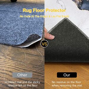 Anidaroel Office Chair Mat for Hardwood Floor, 36"X48" Chair Rugs Floor Protectors, Desk Chair Mat for Rolling Chair, Computer Chair Mat with Anti-Slip, Low Pile Carpet Mats for Home Office