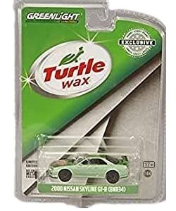 GreenLight 1/64 2000 Nissan Skyline GT-R (R34) - Two-Tone Green - Turtle Wax 30017 [Shipping from Canada]