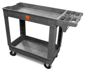 wen 73009 500-pound capacity 40 by 17-inch two-shelf service utility cart