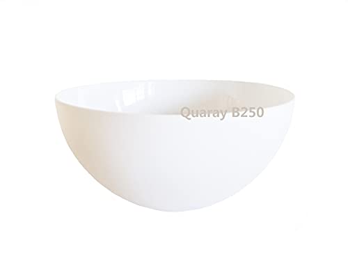 Quaray 10 Inch Plastic Bowl Lamp Shade for Torchiere Floor Lamp, White, B250