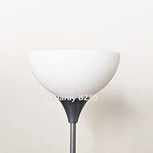 Quaray 10 Inch Plastic Bowl Lamp Shade for Torchiere Floor Lamp, White, B250