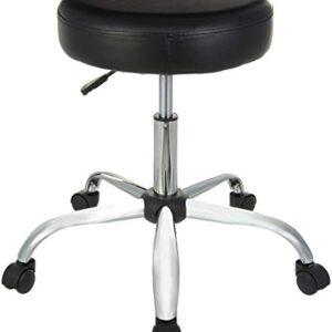 Amazon Basics Multi-Purpose Drafting Spa Bar Stool with Wheels - Black