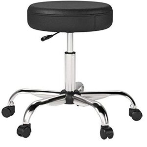 Amazon Basics Multi-Purpose Drafting Spa Bar Stool with Wheels - Black