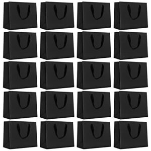 Axe Sickle Kraft Bags 12.5"x 11"x 4.5" Paper Bags with Handle Retail Wrap Bags Bulk for Merchandise Boutique Retail Bags, Party Gift Bags &Takeout Bags, Black 20 Pcs