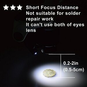 OLLGEN 10X 15X 20X 25X Magnifications LED Double Eye Head Wearing Magnifying Glasses Jeweler Watch Clock Repair Magnifier Loupe with 2 LED Light 0.2-2inch Working Distance