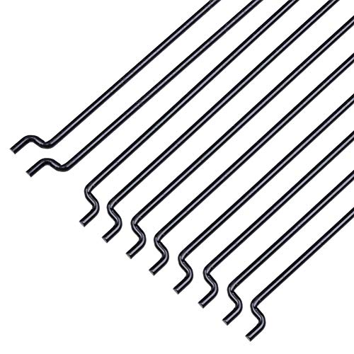 Hobbypark Φ1.2mm x L120mm Steel Z Style Pull / Push Rods Parts for RC Airplane Plane Boat Replacement (Pack of 10)