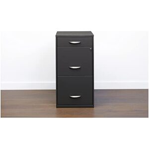 Space Solutions 3 Drawer Metal File Cabinet with Pencil Drawer Charcoal