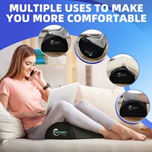 BQYPOWER Foot Rest for Under Desk at Work, Ergonomic Adjustable Memory Foam Foot Stool Cushion, Under Desk Footrest for Office & Home