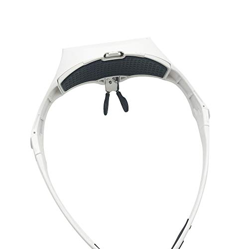 Headband LED Illuminated Head Magnifier Visor - Lighted Magnifying Glasses1X to 3.5X Zoom with 5 Detachable Lenses - Hands Free Head Worn for Reading, Jewelry Loupe, Watch & Electronic Repair,F017