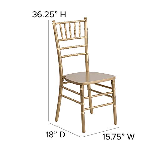 Flash Furniture HERCULES Series Gold Wood Chiavari Chair