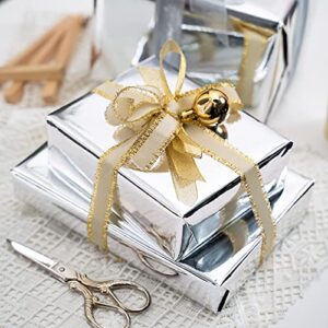 RUSPEPA Silver Metallic Wrapping Paper - 81.5 Sq Ft - Solid Color Paper Perfect for Wedding,Birthday,Christmas,Baby Show - 30 inches x 32.8 feet