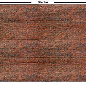 Self-Adhesive Brick Paper Scale Scenery Strips (1:43 O Scale 10 Count)