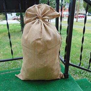 4 Pack Premium Large Burlap sack Bags | 4Piece Set | 24 x 40 inch | New Coffee Bag | Potato Bag | Sack Race | Seed Preserve Sack | Natural Jute Product | made by 10 Ounce Burlap Fabric (4)