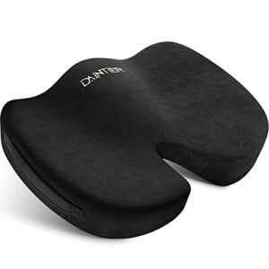 daintier seat cushion black comfort soft supportive cushion – ergonomic butt cushion, wheel chair memory foam desk pad for long sitting, back coccyx tailbone pain relief …