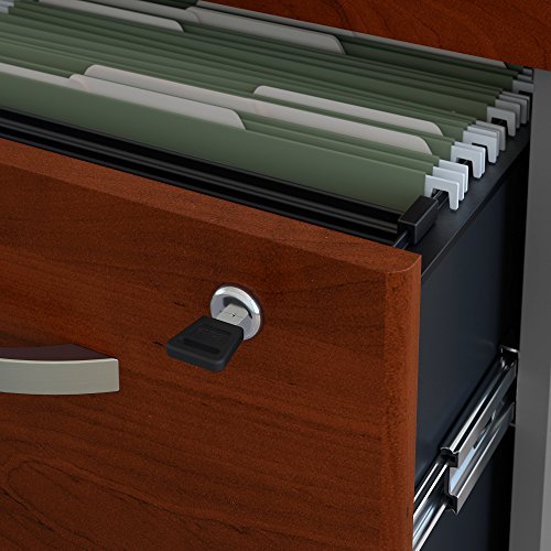 Bush Business Furniture Components 3-Drawer Mobile File Cabinet, Hansen Cherry/Graphite Gray, Standard Delivery