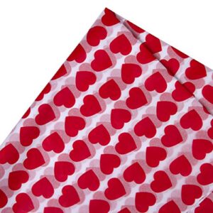 WRAPAHOLIC Gift Wrapping Tissue Paper - 24 Sheets 19.7x27.5 Inch Valentine's Day Sweet Heart Design Gift Wrap Paper Bulk for Packing, DIY Crafts