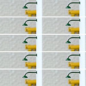 10pcs model railway train lamp post street bright warm lights oo/ho gauge led wall lights model street lamps railway lamp posts 3v 20ma (bottle green)