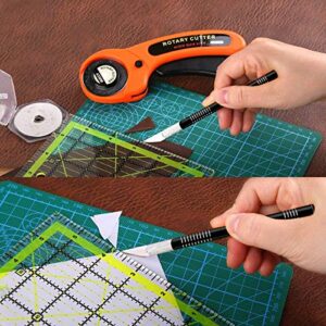 146 Pcs Rotary Cutter Set for Fabric，45mm Rotary Cutter Tool Kit with Cutting Mat，Tape Measure，Carving Knife，Storage Bag，Replacement Cutter Blades，Rotary Cutter Kit for Sewing and Quilting