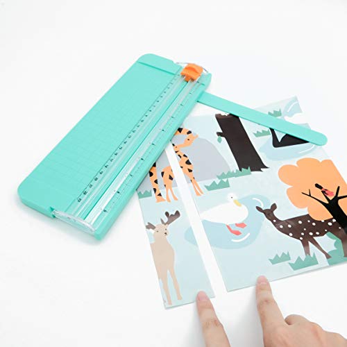 Paper Cutter A5 Paper Trimmer Titanium Scrapbooking Tool with 1pcs Replacement Cutting Blade,for Scrapbooking, Picture Cutting, Label Design, Photos，Comes with a Replacement Cutting Blade Blade