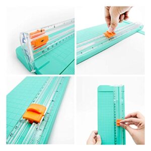 Paper Cutter A5 Paper Trimmer Titanium Scrapbooking Tool with 1pcs Replacement Cutting Blade,for Scrapbooking, Picture Cutting, Label Design, Photos，Comes with a Replacement Cutting Blade Blade