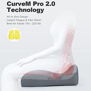 Foamula Seat Cushion for Office Chair, Memory Foam Sciatica Pain Relief Pillow, Seat Cushion for Hip, Tailbone, Coccyx Pain, Desk Chair Cushion for Office, Home Chair, Gaming Chair, Car, Wheelchair