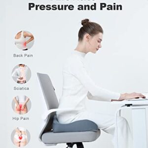 Foamula Seat Cushion for Office Chair, Memory Foam Sciatica Pain Relief Pillow, Seat Cushion for Hip, Tailbone, Coccyx Pain, Desk Chair Cushion for Office, Home Chair, Gaming Chair, Car, Wheelchair