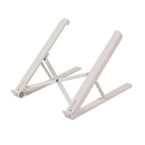 Mind Reader Folding Collapsible Laptop, Adjustable Tablet Stand, White (FOLAP-WHT)