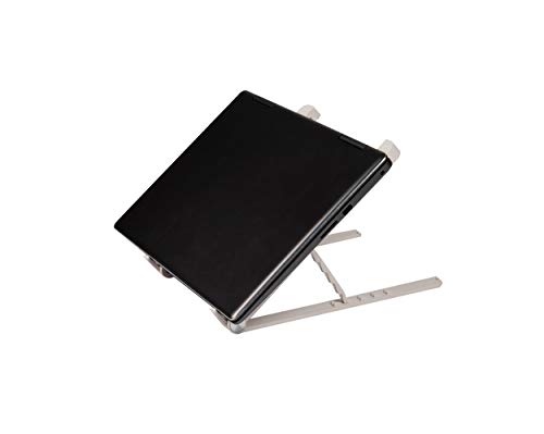 Mind Reader Folding Collapsible Laptop, Adjustable Tablet Stand, White (FOLAP-WHT)