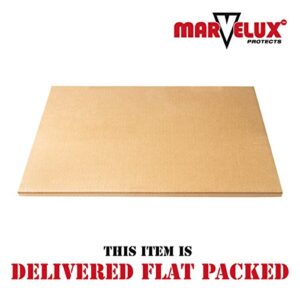 Marvelux 36" x 48" Heavy Duty Polycarbonate Office Chair Mat with Lip for Carpets | Transparent Carpet Protector for Low, Standard and Medium Pile Carpeted Floors | Shipped Flat, Multiple Sizes