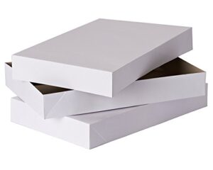 2 deep robe white gift boxes, 17 x 11 x 3.5 inches