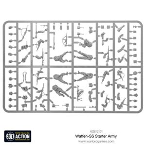 WarLord Bolt Action Waffen-SS WWII SS-Grenadier Figures 1:56 Military Table Top Wargaming Plastic Model Kit 402012101