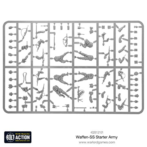 WarLord Bolt Action Waffen-SS WWII SS-Grenadier Figures 1:56 Military Table Top Wargaming Plastic Model Kit 402012101