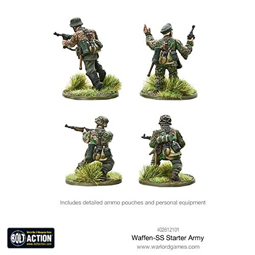 WarLord Bolt Action Waffen-SS WWII SS-Grenadier Figures 1:56 Military Table Top Wargaming Plastic Model Kit 402012101