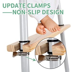 High Chair Footrest Compatible with IKEA Antilop - 100% Non-Slip Adjustable Accessories Wooden Foot Rest Compatible with Antilope Highchair Accessories Baby