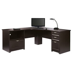 realspace® magellan performance 71″w l-shape corner desk, espresso