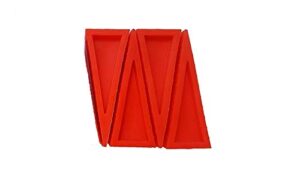 line2design firefighter door stopper safety combo wedge pack door stop loose sprinkler stops safety wedges doors opener (pack of 4, red)