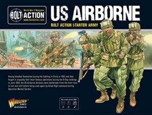 bolt action us airborne starter army 1:56 wwii military wargaming plastic model kit