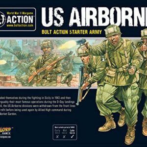 Bolt Action US Airborne Starter Army 1:56 WWII Military Wargaming Plastic Model Kit