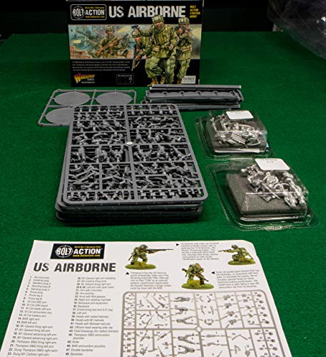 Bolt Action US Airborne Starter Army 1:56 WWII Military Wargaming Plastic Model Kit