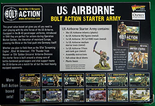 Bolt Action US Airborne Starter Army 1:56 WWII Military Wargaming Plastic Model Kit