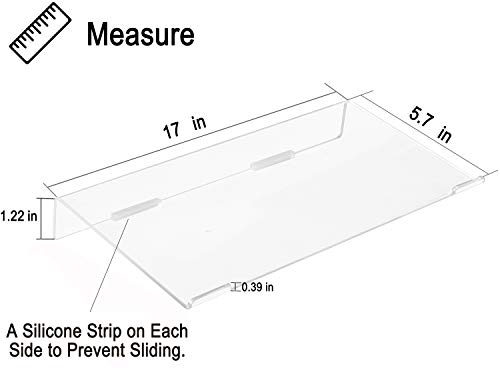 Computer Keyboard Stand, Clear Acrylic PC Keyboard Holder Stand Tilted Computer Keyboard Stand, Keyboard Riser for Ergonomic Easy Typing, Keyboard Stand for Office Desk, Home, School