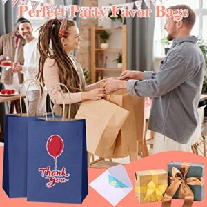 SHOPDAY Navy Blue Paper Gift Bgas, Small Kraft Paper Bags with Handles Bulk 5.25x3.75x8 100 Pack, Recyclable Craft Bags for Handwork, Shopping Bags, Party Favor Bags, Birthday Goody Bags, Retail Bags for Merchandise